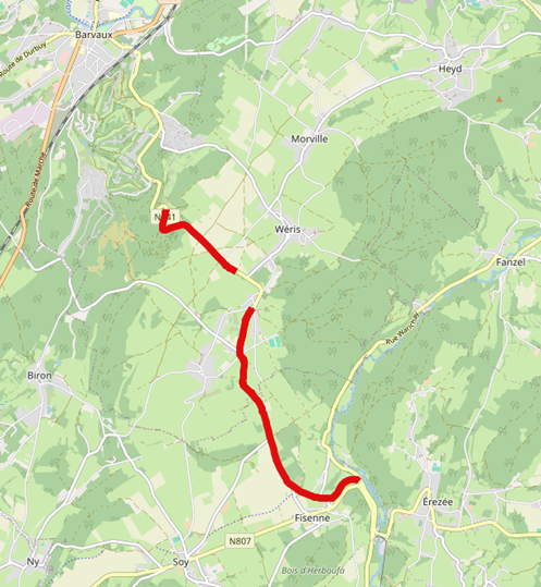 N841 : Lancement d’un chantier de réhabilitation entre Wéris et Erezée